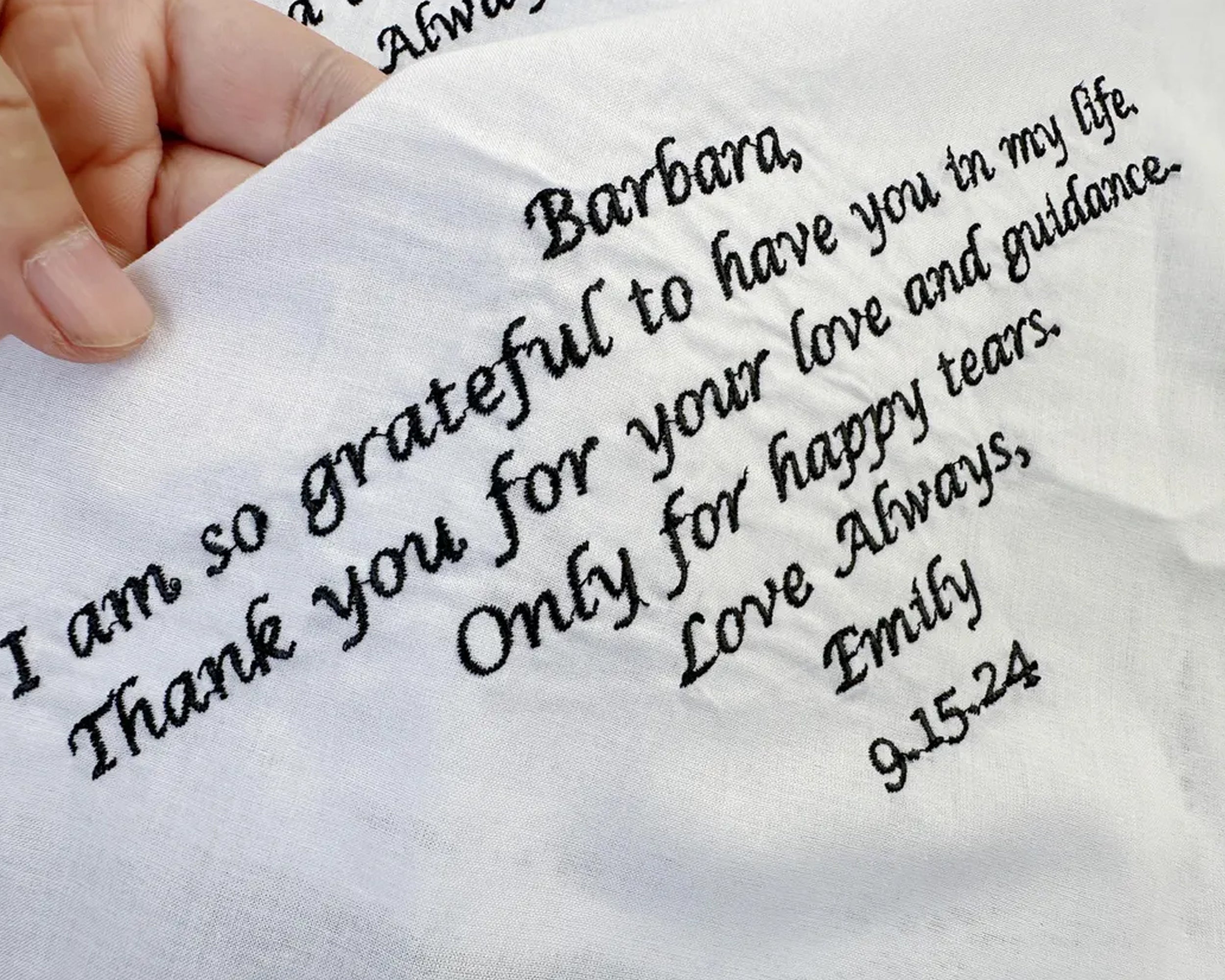Personalized Embroidered handkerchief in USA - Hankie - The ...
