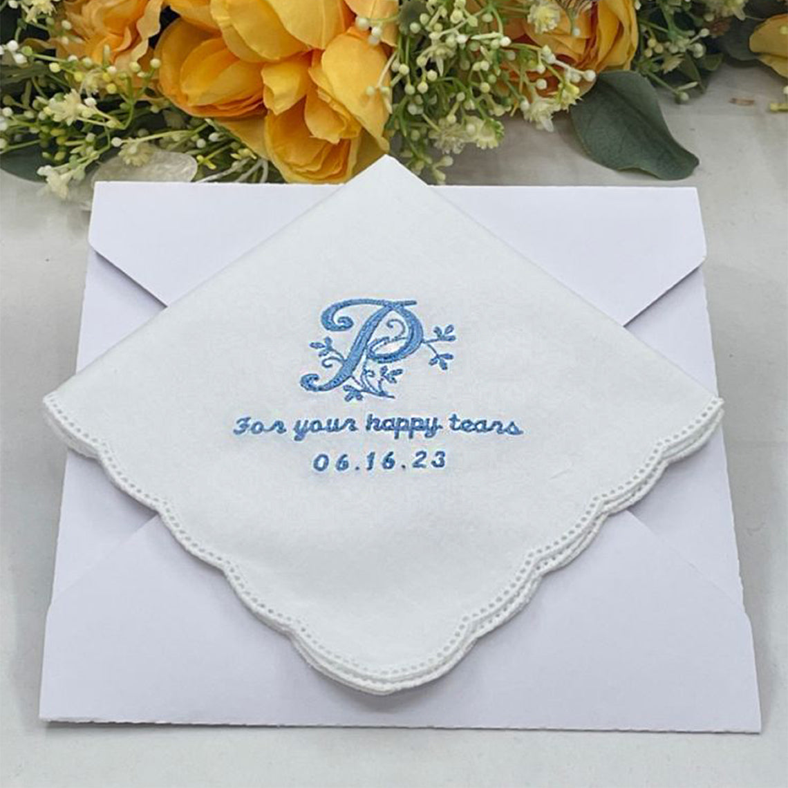 Handcrafted Personalized Wedding Handkerchiefs - Unique Gifts USA ...