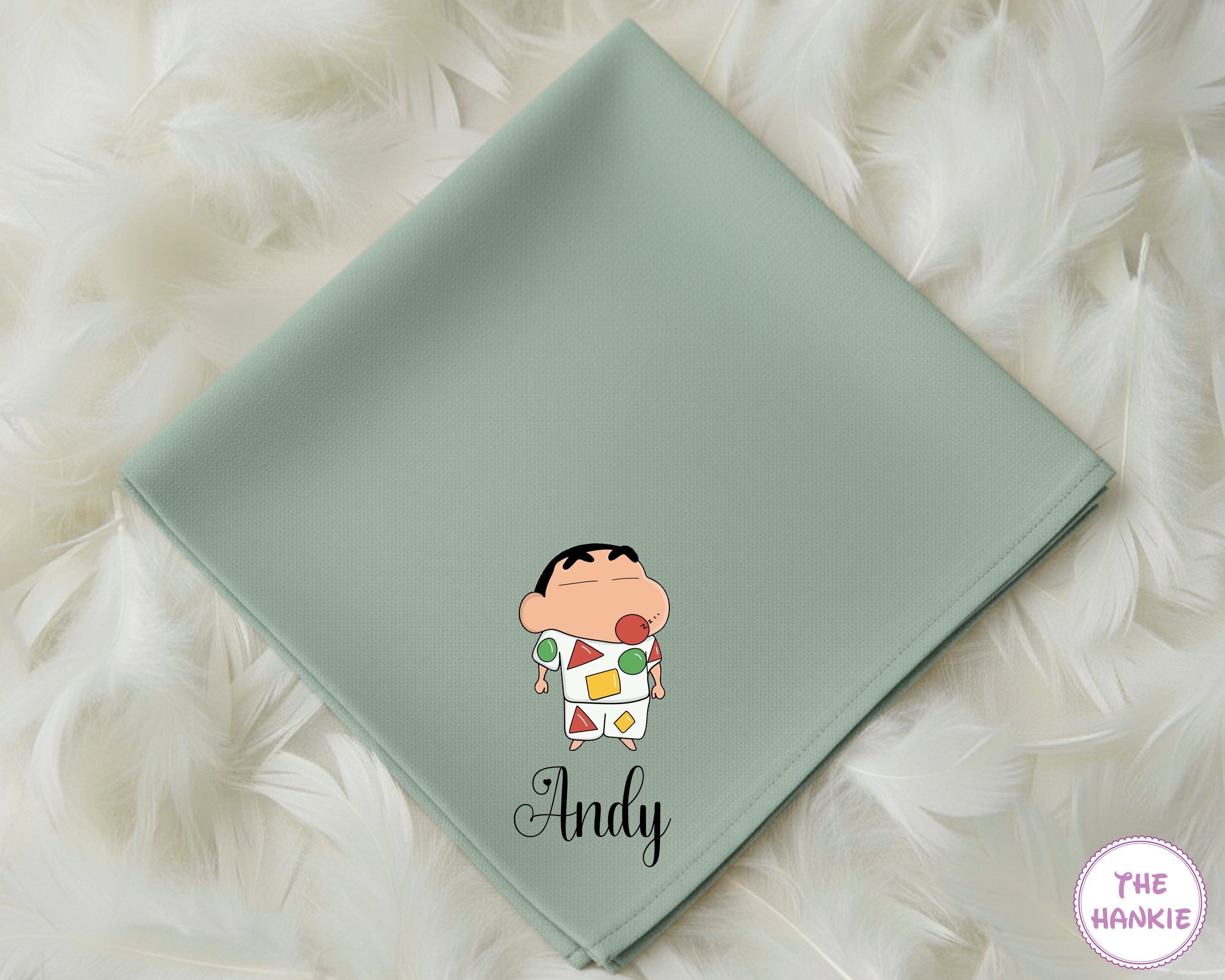 Custom Kids Handkerchief with Shinchan Design – Personalized Name ...