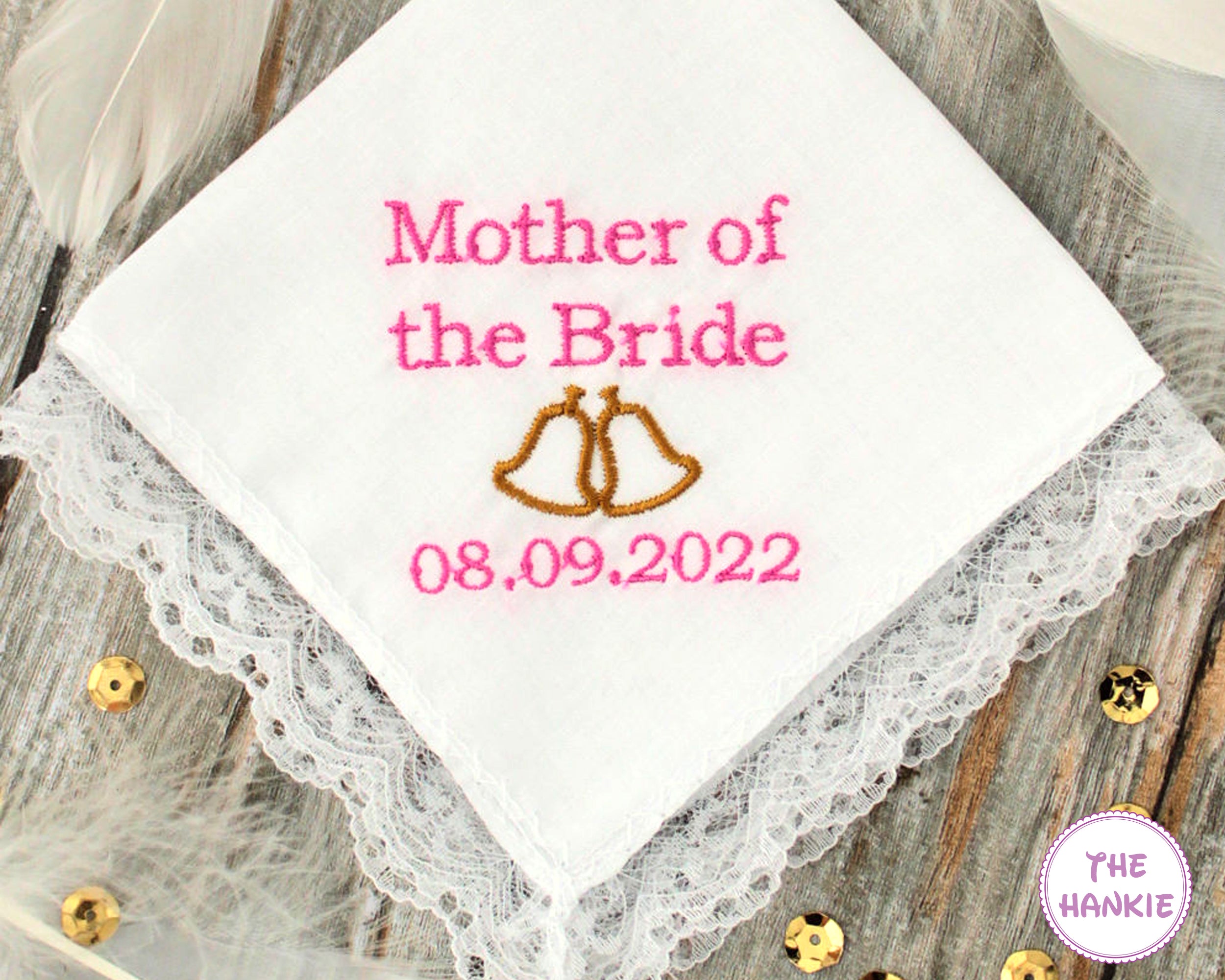 Personalized Mother of the Bride Handkerchief – Lace Wedding Keepsake ...